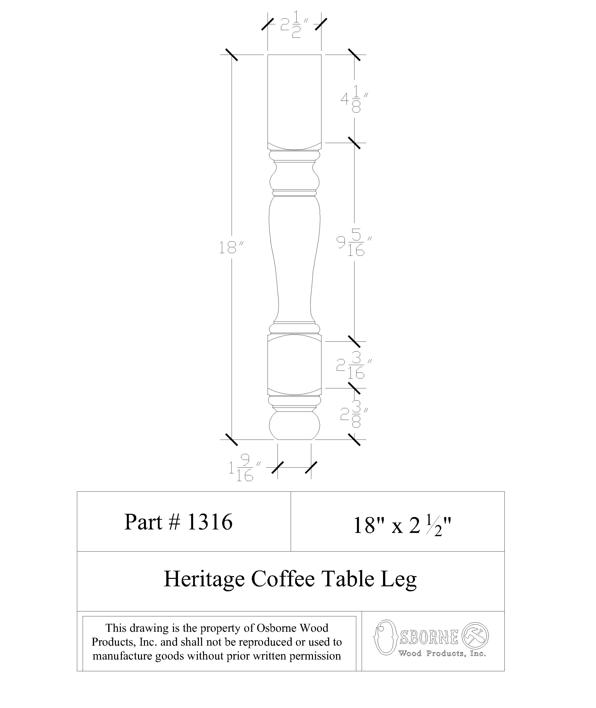 Osborne Wood | Traditional Island and Table Legs CAD Drawings